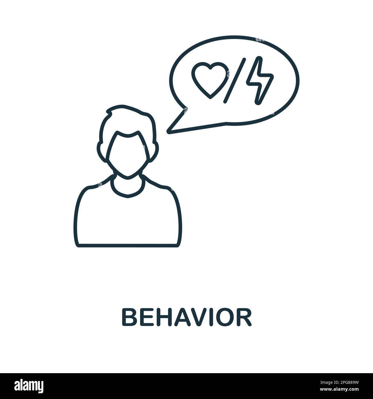 Behavior line icon. Colored element sign from marketing collection ...