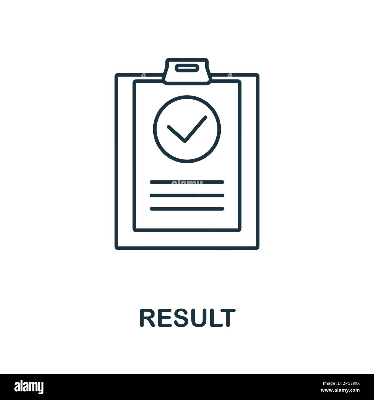 Result line icon. Colored element sign from marketing collection. Flat ...