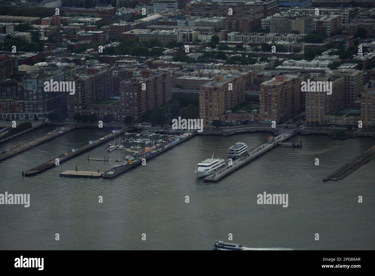 Aerial view of a coastal city with stunning waterfront promenades and ...