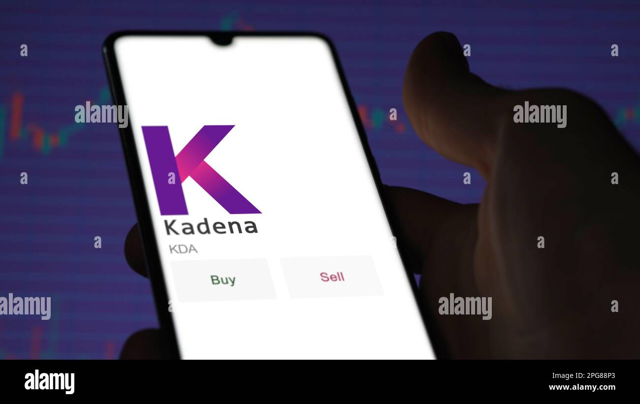 March 11 2023 London UK. An investor's analyzing the Kadena coin on ...