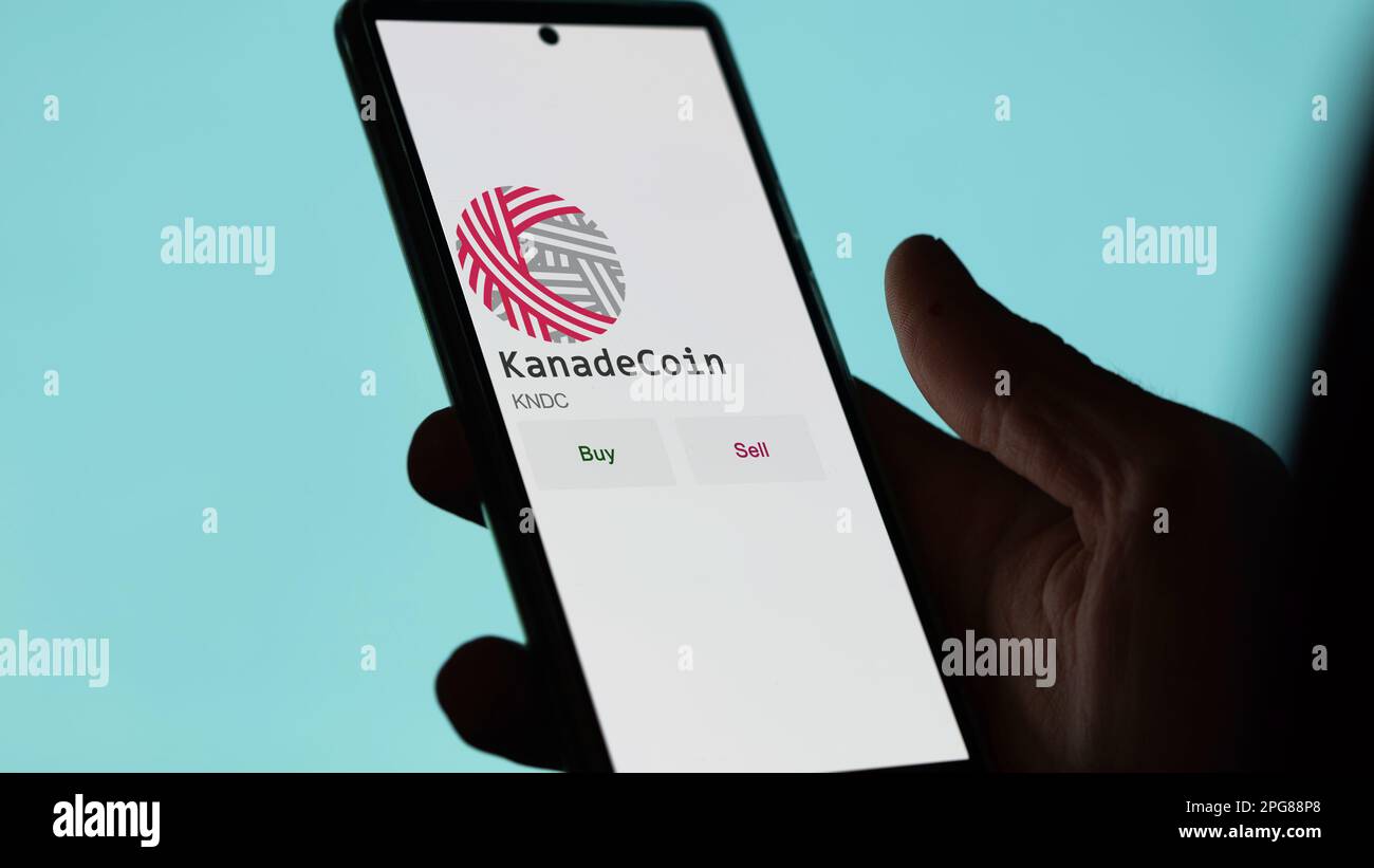 March 11 2023 London UK. An investor's analyzing the Gnosis coin on ...