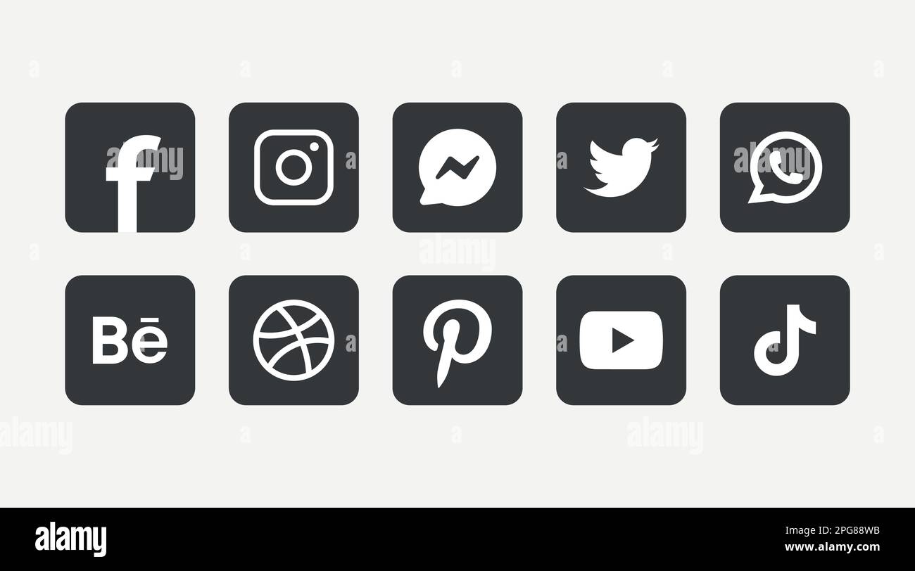 Popular Social Media Logo Icons Stock Vector Image & Art - Alamy