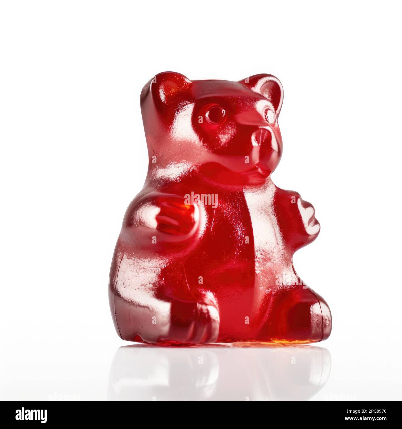 red gummy bear isolated on white background Stock Photo - Alamy