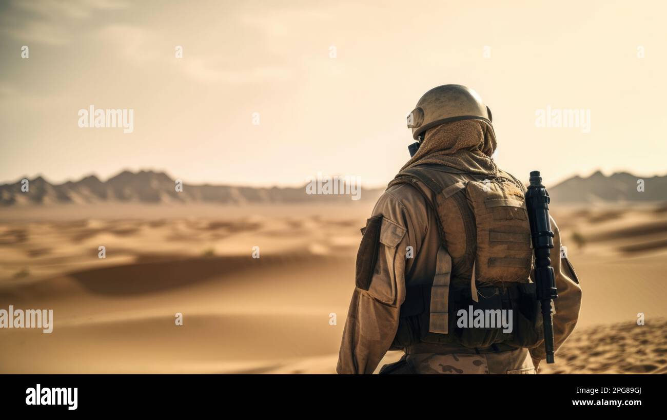 Paratrooper in desert hi-res stock photography and images - Alamy