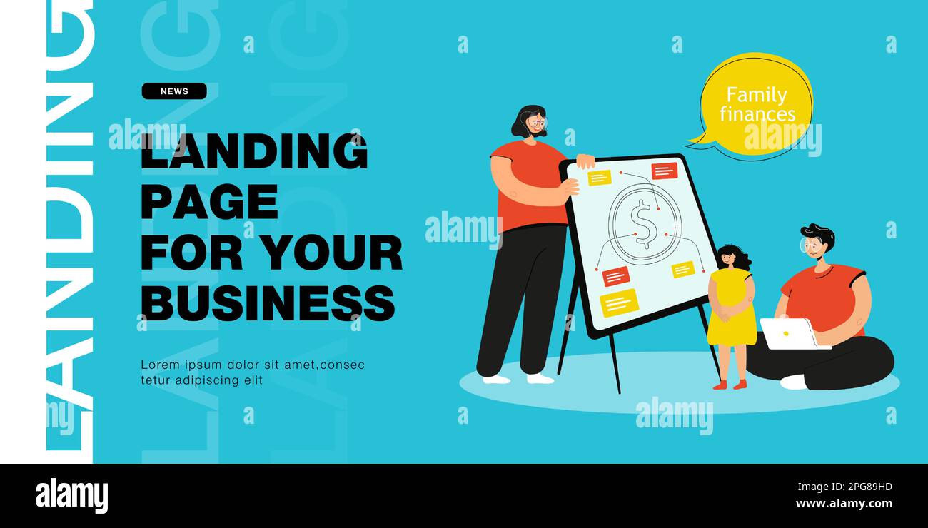 Family finances lesson flat vector illustration Stock Vector Image ...