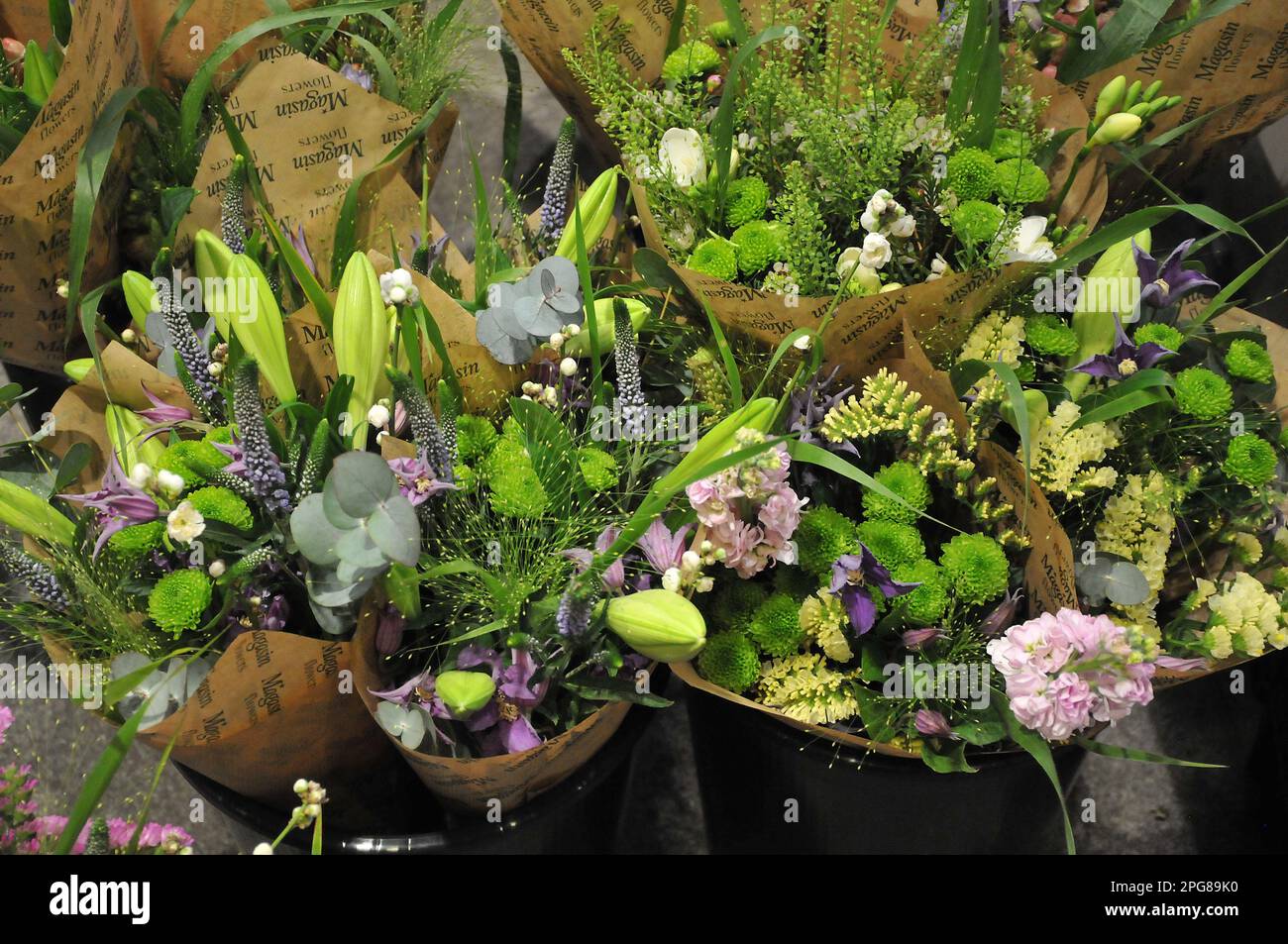Copenhagen /Denmark/21 March 2023/ Flower bouquets are on sale flowers ...