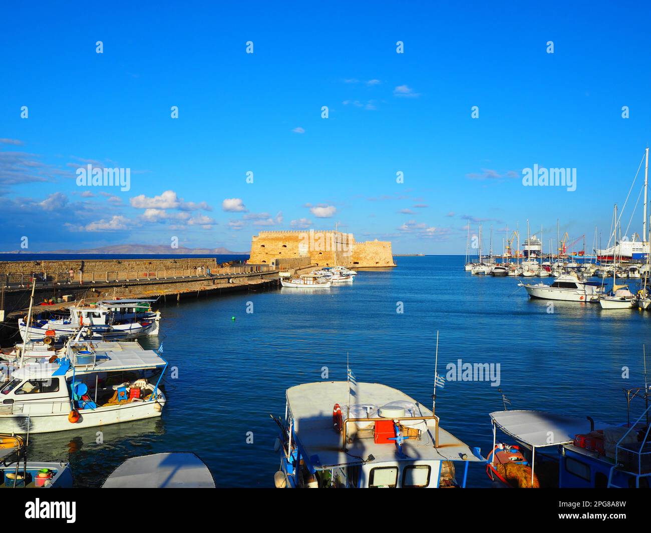 Harbour of Heraklion, Crete, Mediterranean Sea, Travel Greece Stock ...