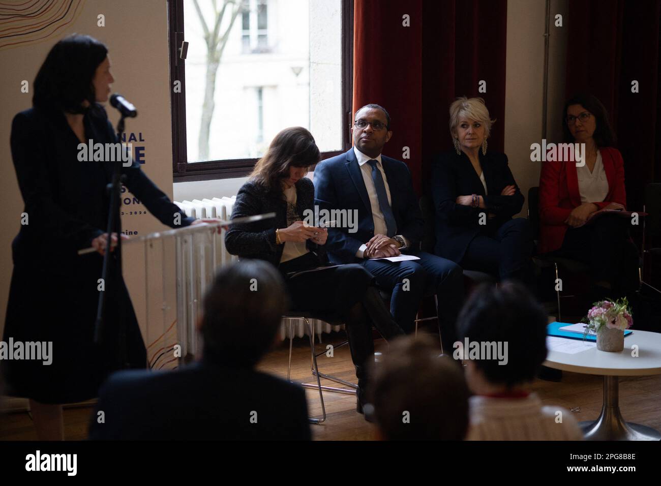 Paris, France. 21st Mar, 2023. French Minister of National Education and Young People Pap Ndiaye ...