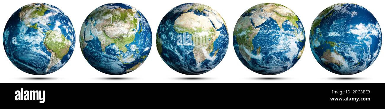 World globe planet Earth map sphere set. Elements of this image ...