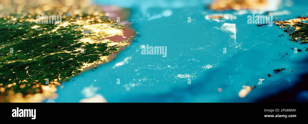 Shanghai, East China miniature map. Elements of this image furnished by ...