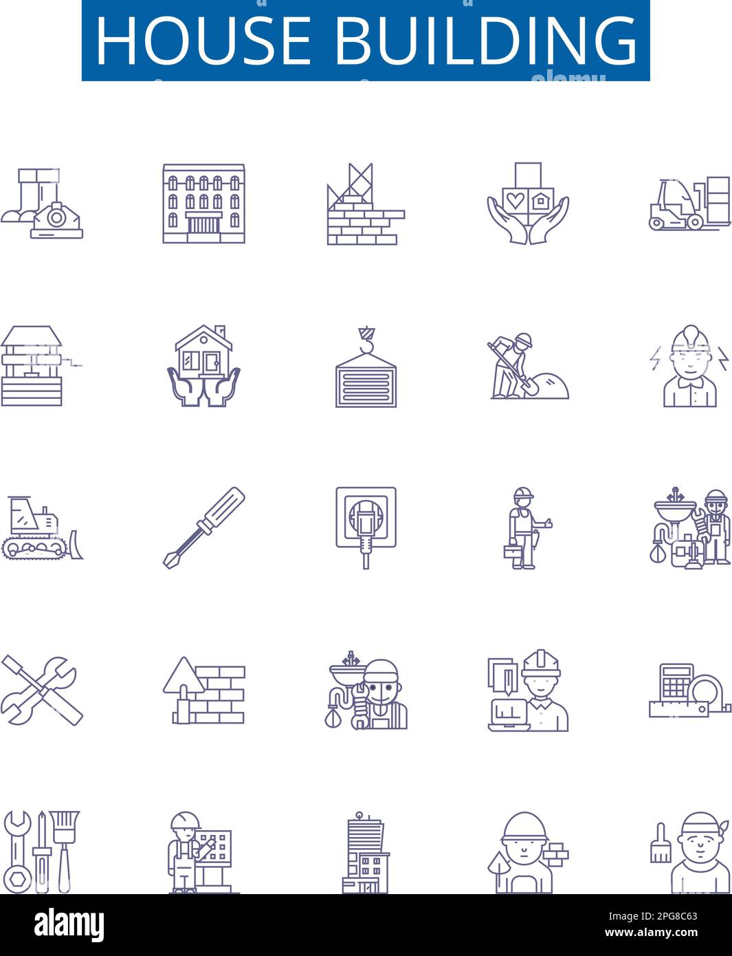 House building line icons signs set. Design collection of Construction ... House building line icons signs set. Design collection of Construction ...