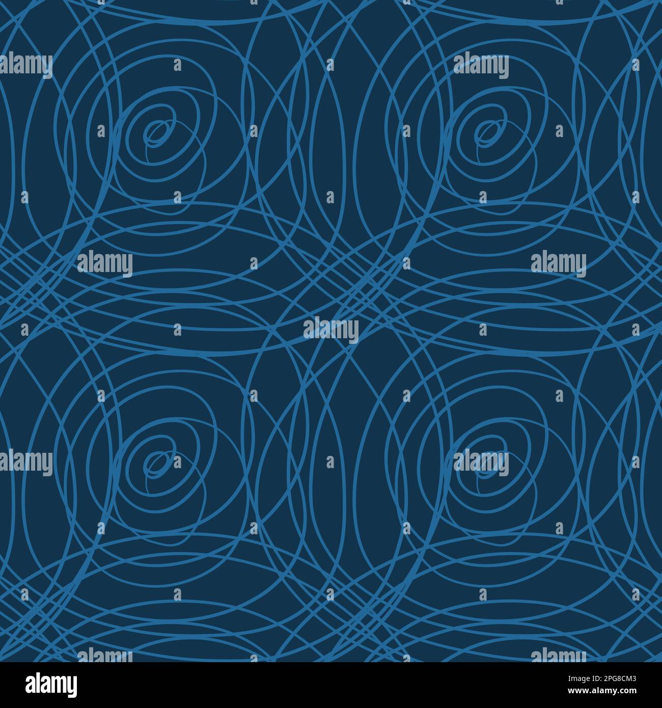 Abstract spiral seamless background. A thin line twisted in a spiral ...