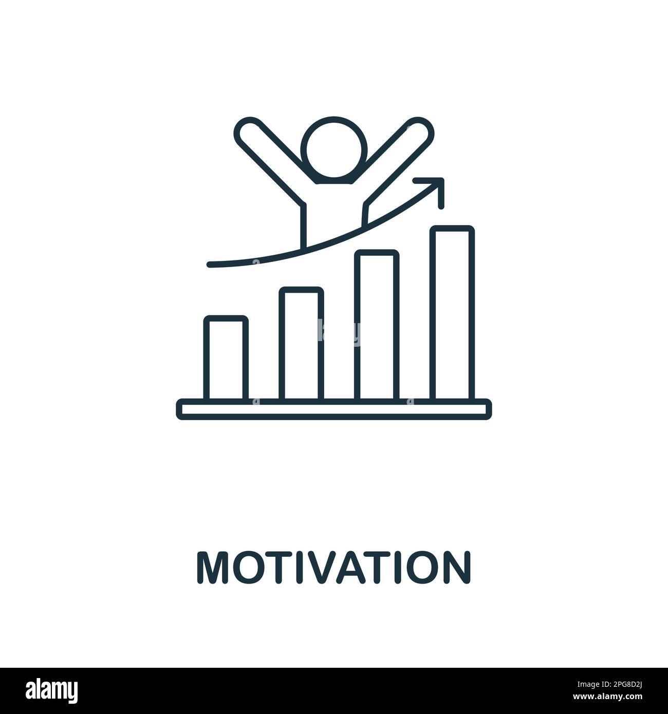 Motivation line icon. Simple colors elements from marketing collection ...