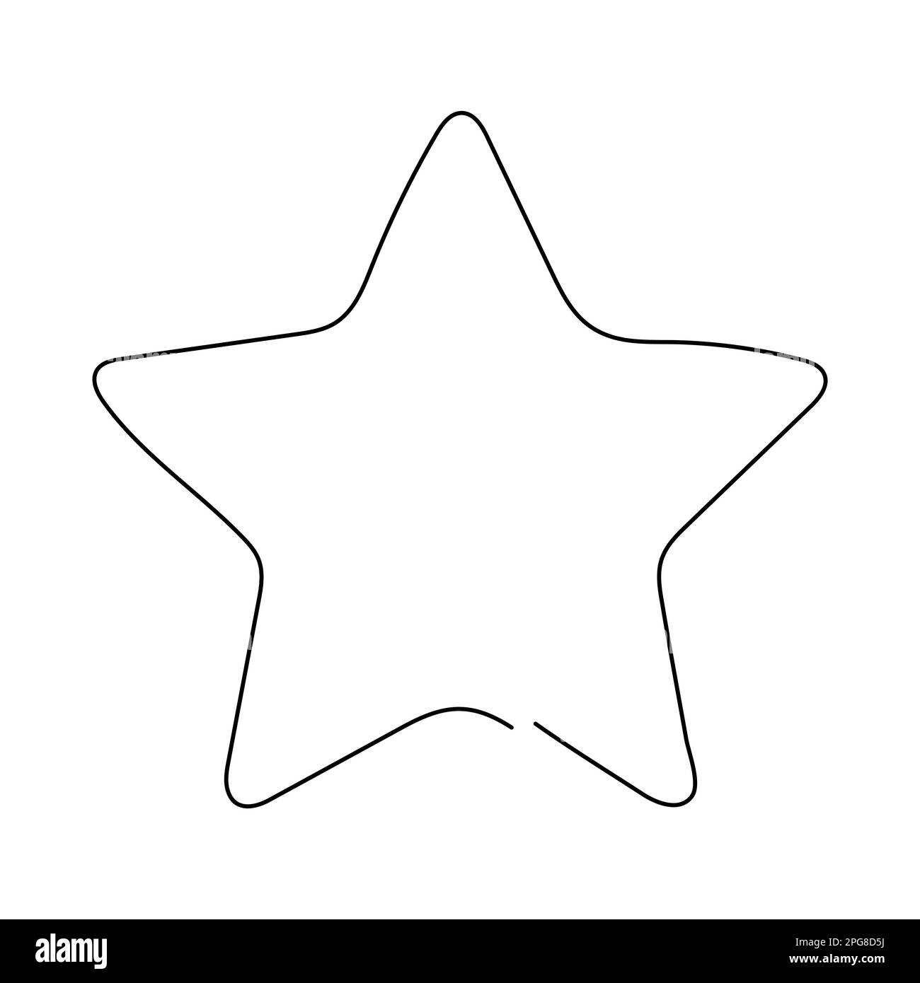 Star shape continuous line drawing Stock Vector Image & Art - Alamy