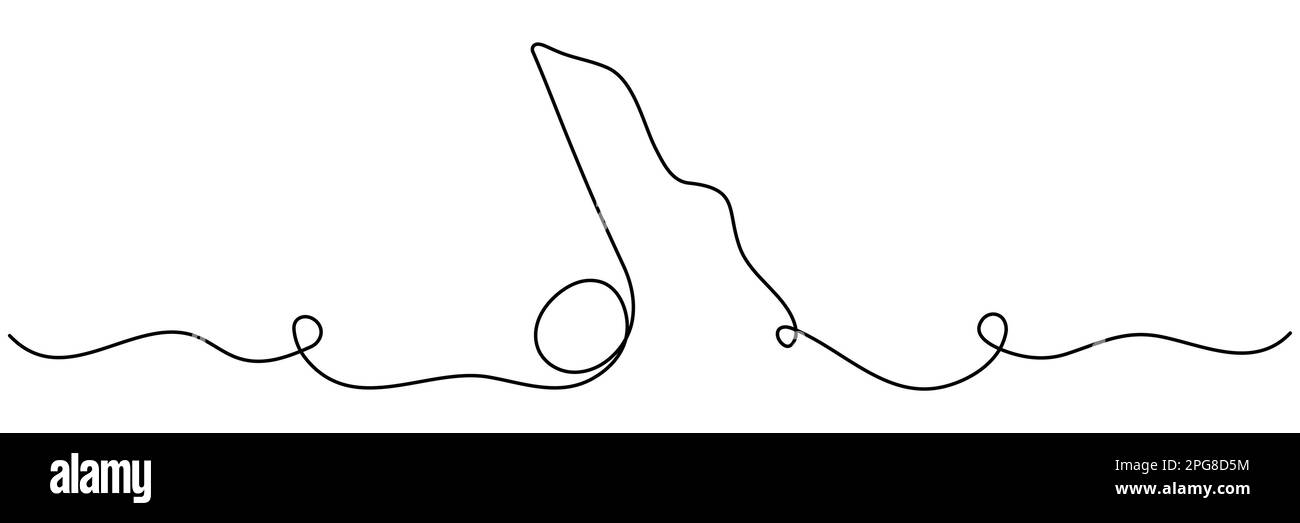 Music note continuous one line drawing Stock Vector Image & Art - Alamy