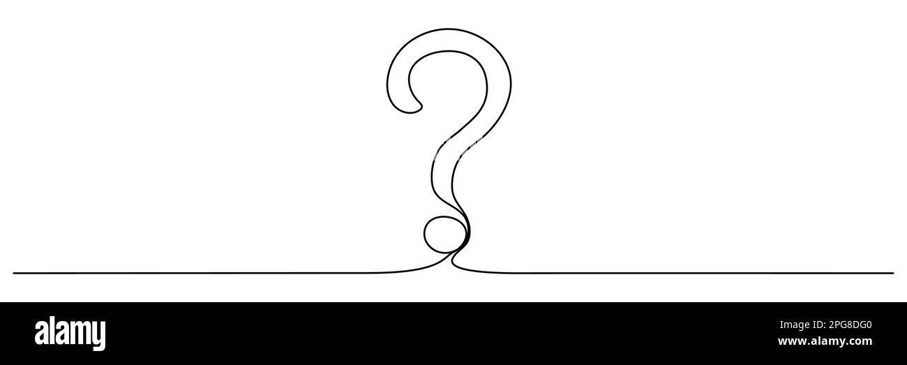 Question mark continuous one line drawing Stock Vector Image & Art - Alamy