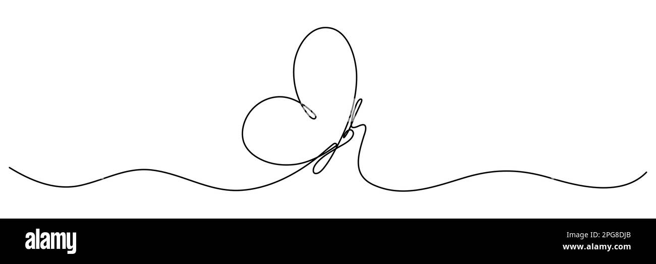 Butterfly continuous line art drawing Stock Vector Image & Art - Alamy