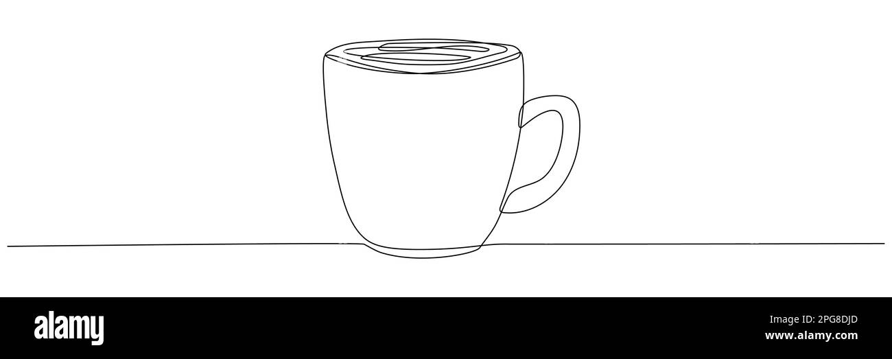 Cup continuous line drawing Stock Vector Image & Art - Alamy