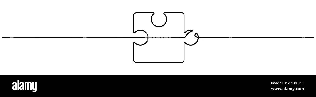 Puzzles continuous line art Stock Vector Image & Art - Alamy