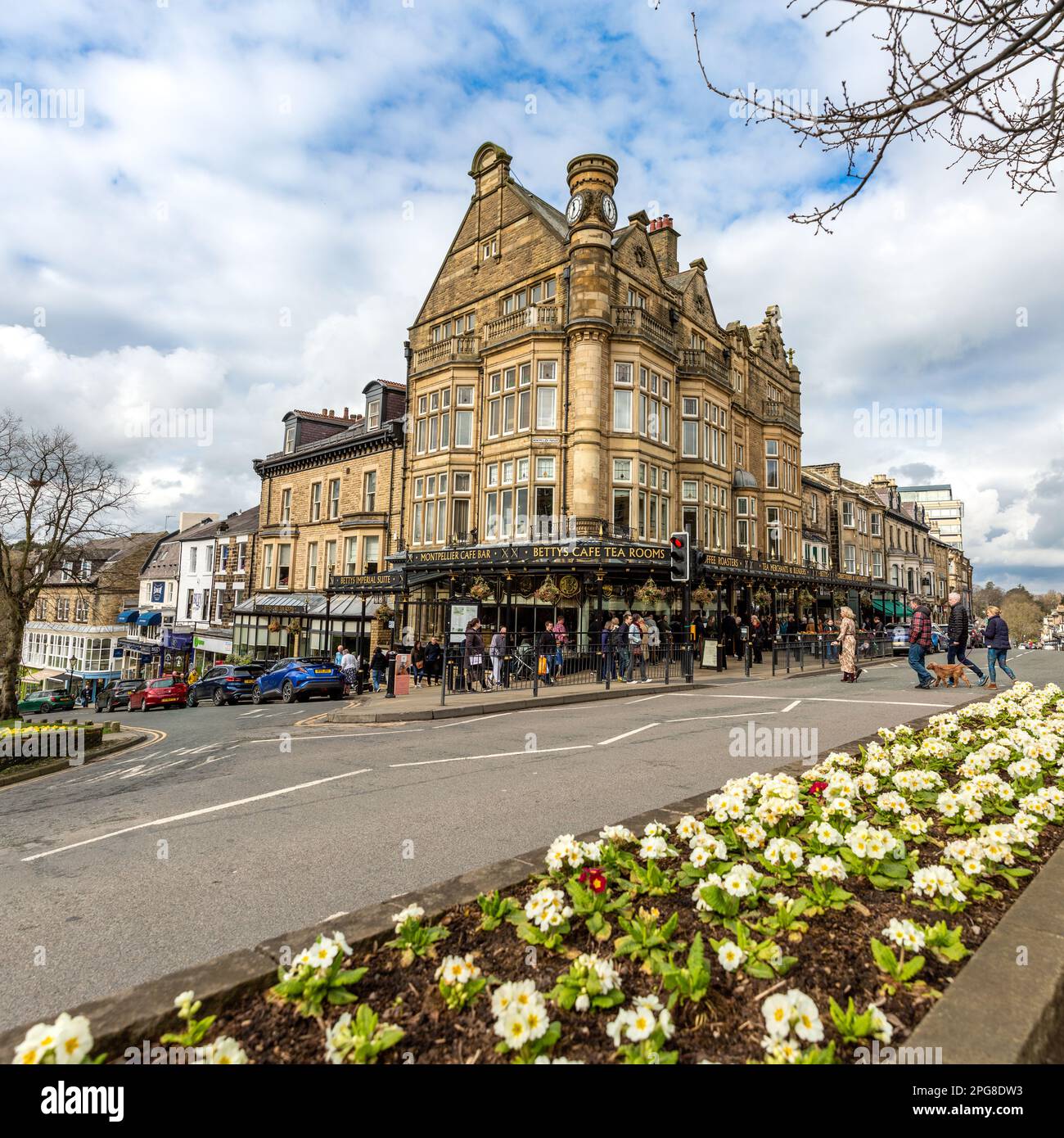 HARROGATE, UK - MARCH 18, 2023. The exterior Victorian architecture of ...