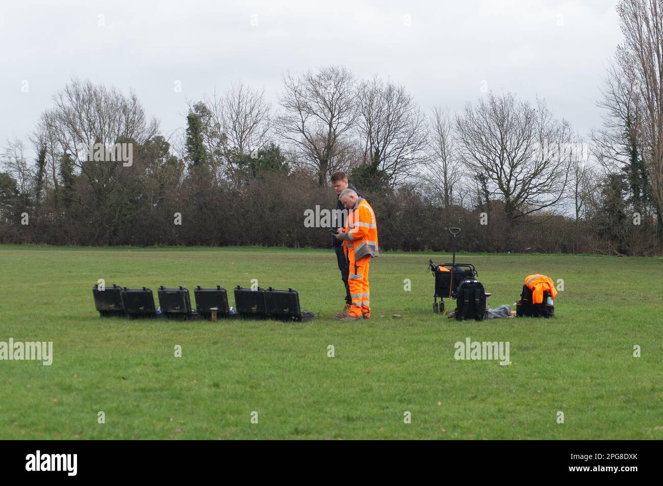 Ruislip, UK. 21st March, 2023. A new patch of bubbling liquid has ...