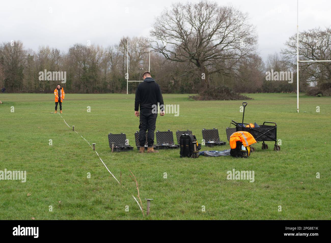 Ruislip, UK. 21st March, 2023. A new patch of bubbling liquid has ...