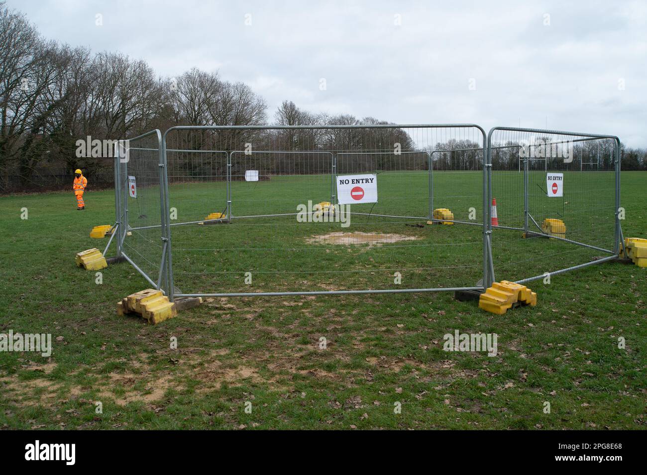Ruislip, UK. 21st March, 2023. A new patch of bubbling liquid has ...