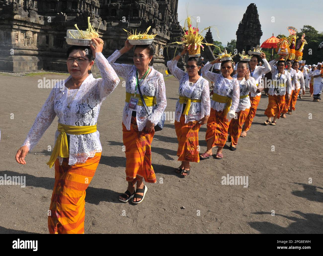 March 21, 2023, Sleman, YOGYAKARTA, Indonesia: Javanese Hindus carry ...