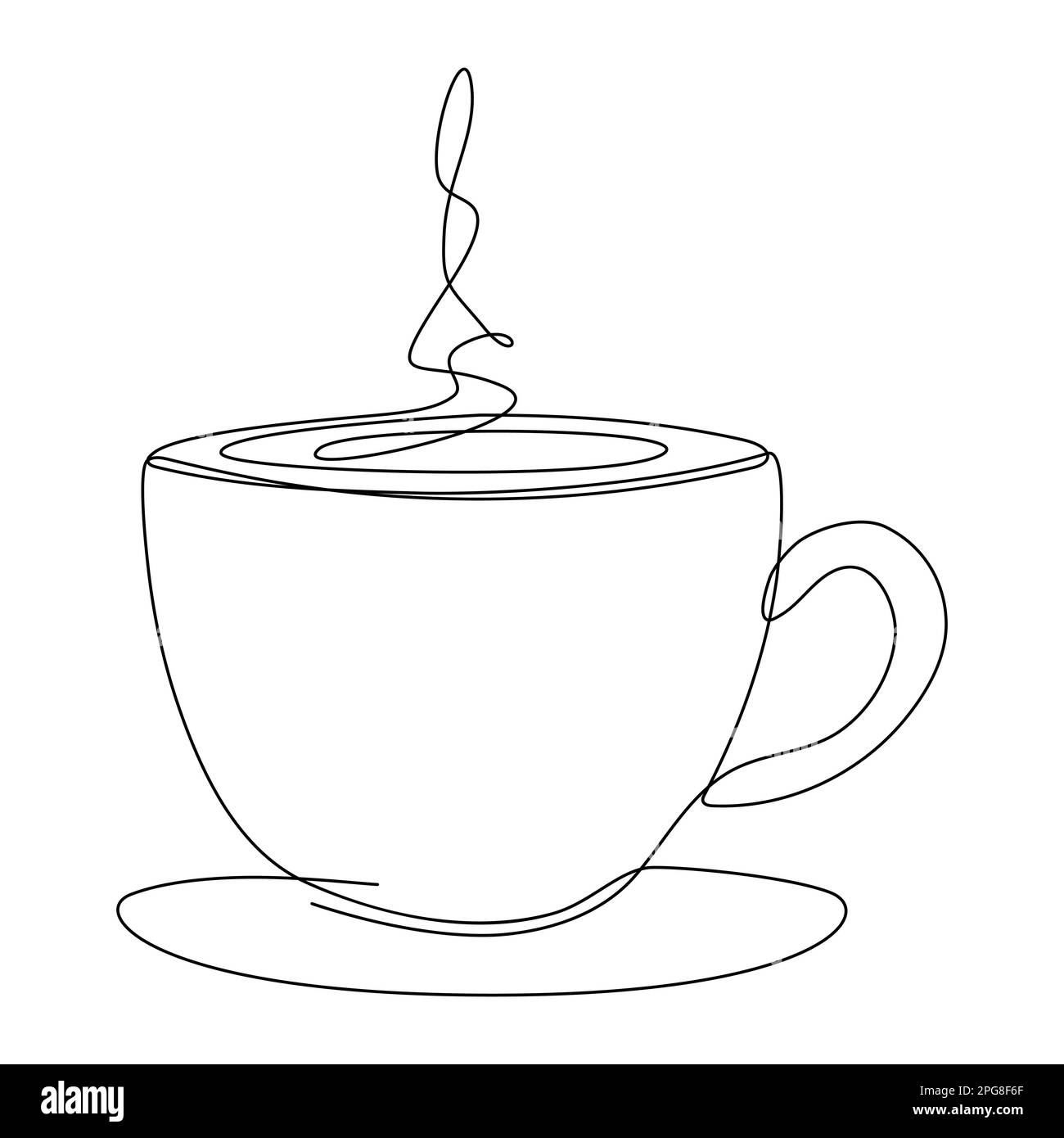 Steaming Tea Cup Drawing