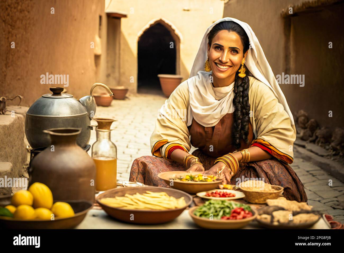 Bedouin woman cooking hi-res stock photography and images - Alamy