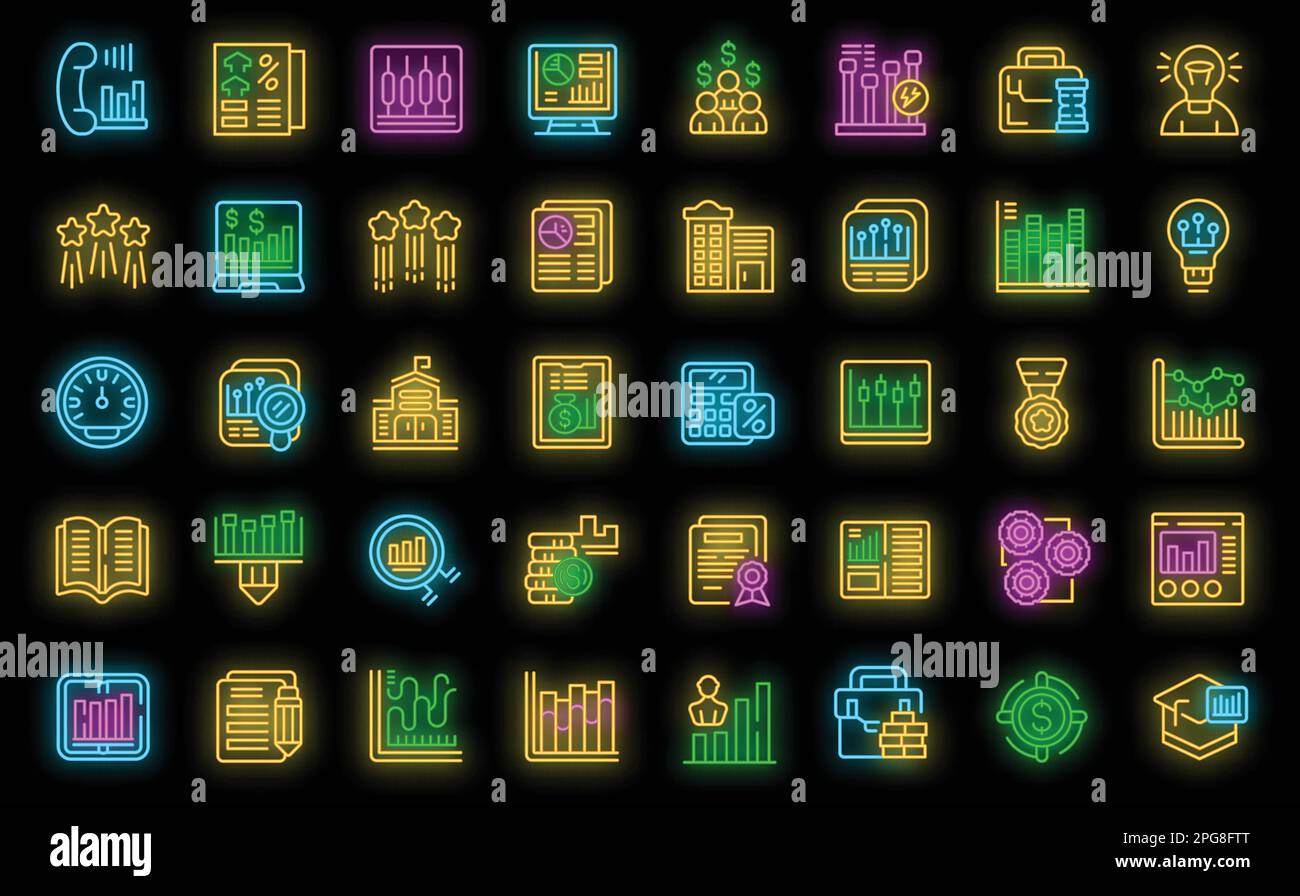 Trade school icons set outline vector. Money academy. Bank education ...