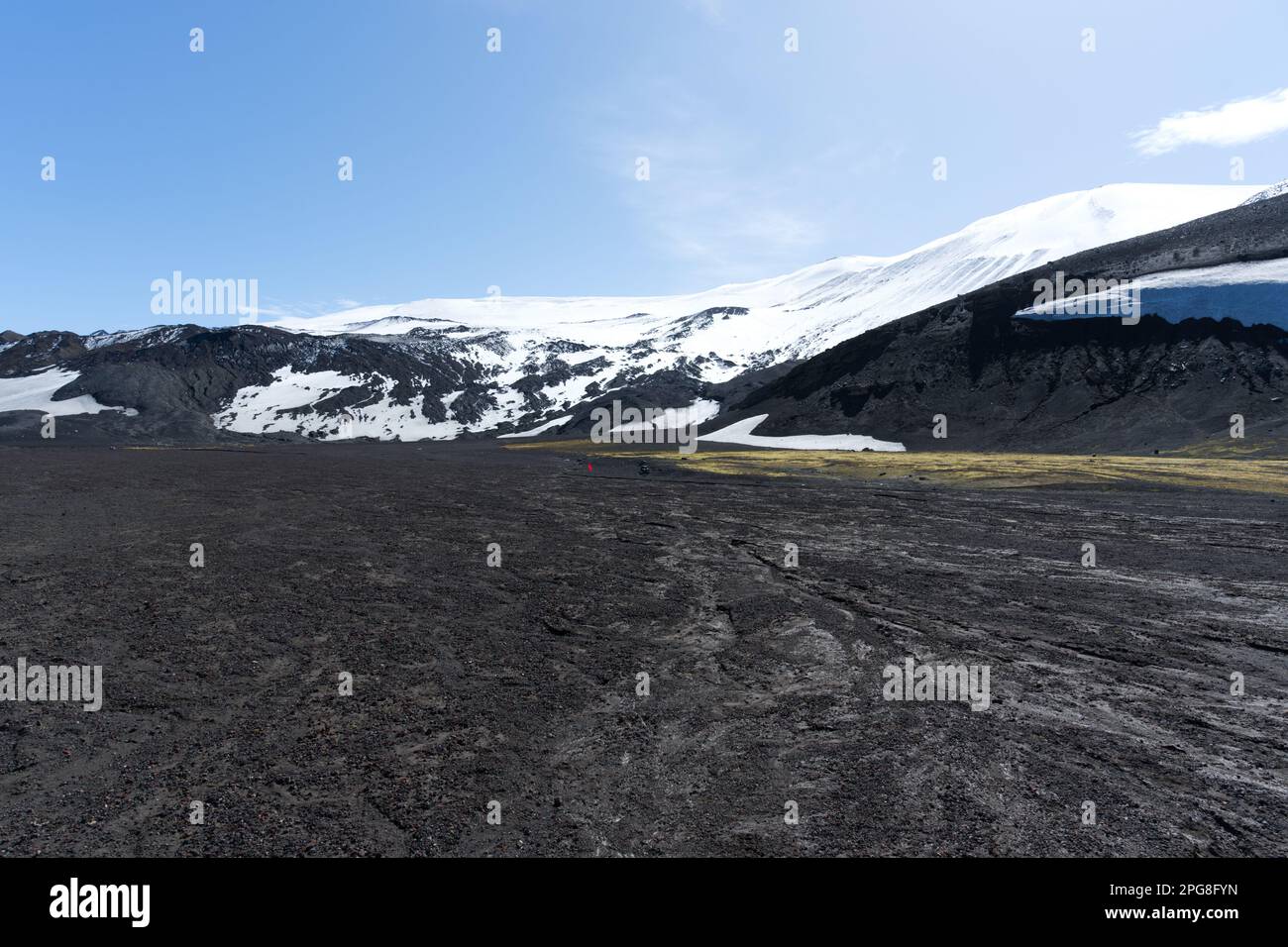 mountains on Deception Island (active volcano) - Antarctica Stock Photo ...