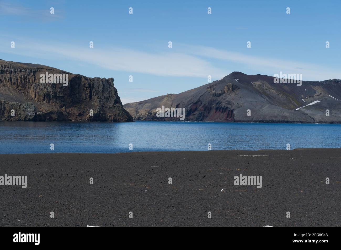 Whalers Bay on Deception Island (active volcano) in Antarctica Stock ...