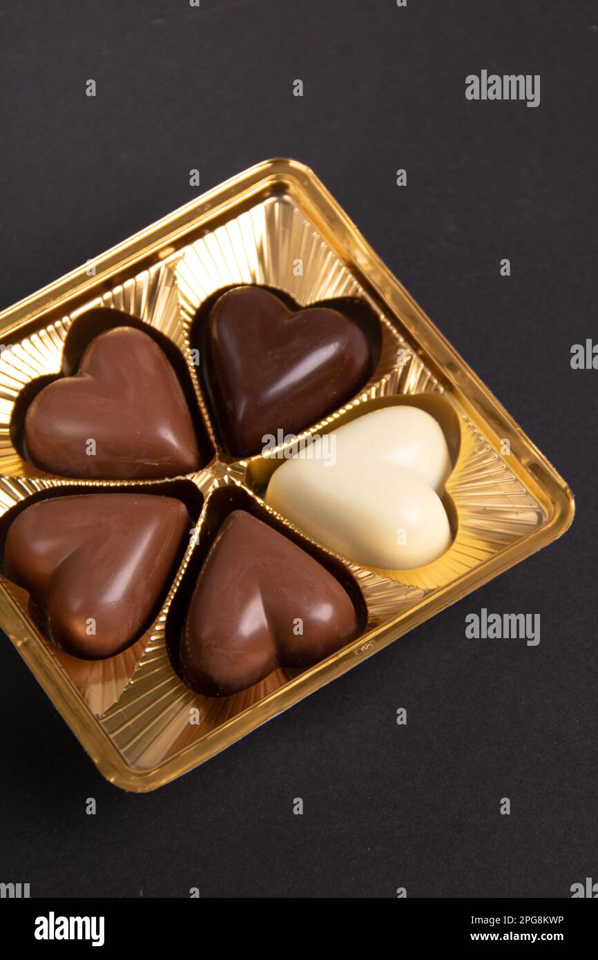 photo of different chocolates in a package Stock Photo - Alamy