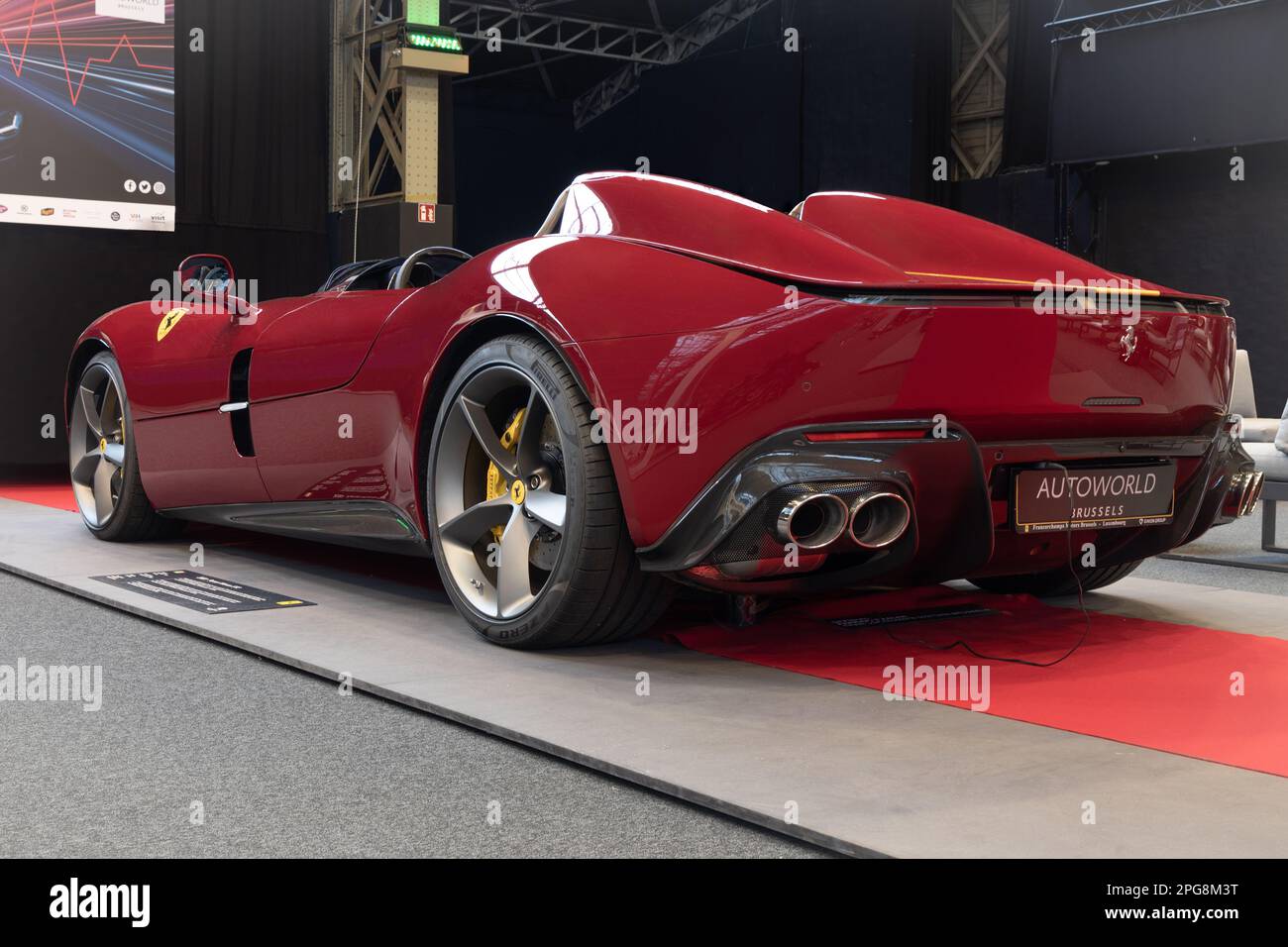 BRUSSELS, BELGIUM-DECEMBER 26, 2022: Ferrari Monza SP2 ("Icona" series ...