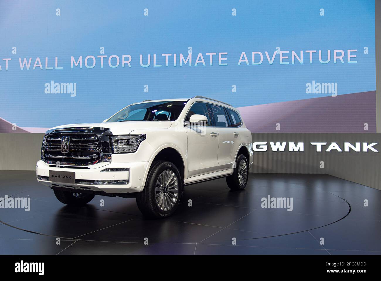 Nonthaburi, Thailand. 21st Mar, 2023. A GMW Tank 500 car seen during ...