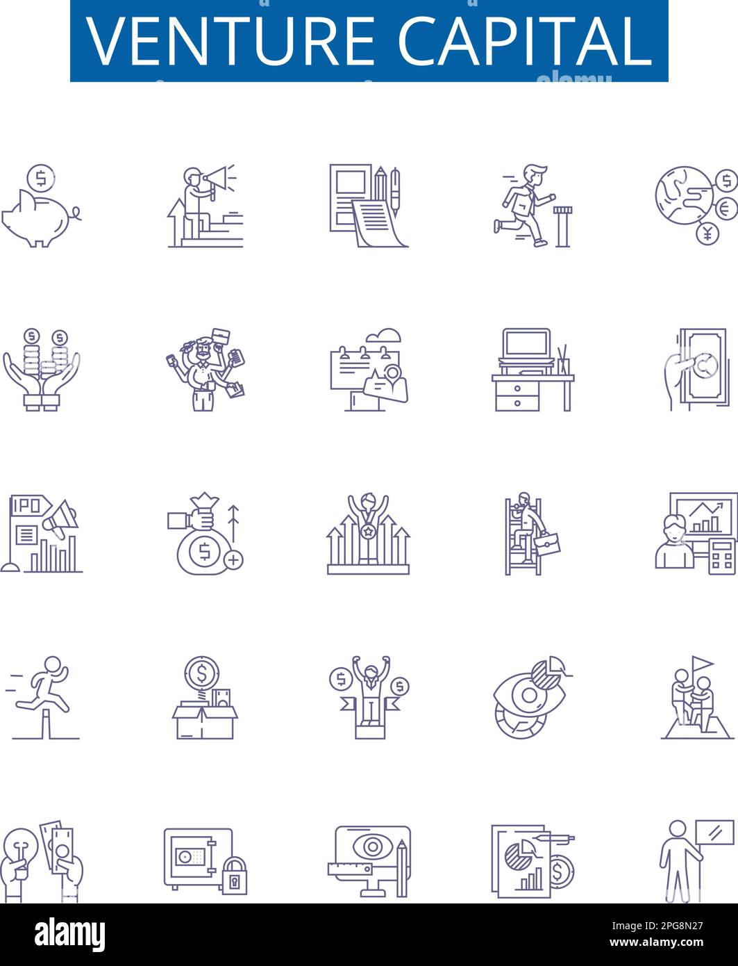 Venture capital line icons signs set. Design collection of Venture ... Venture capital line icons signs set. Design collection of Venture ...