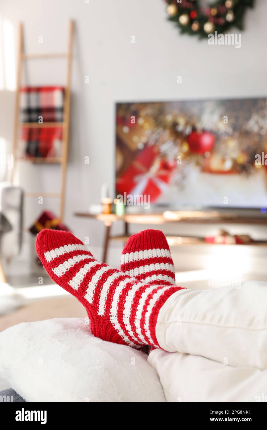Person watching socks hi-res stock photography and images - Alamy