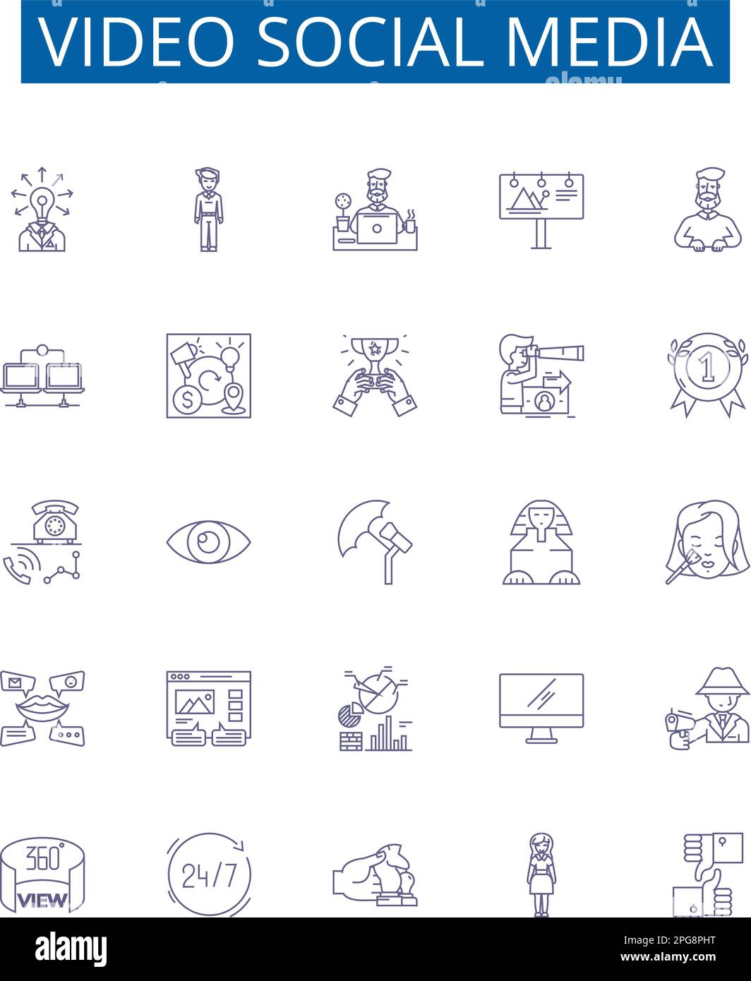 Vlogging icons Stock Vector Images - Alamy