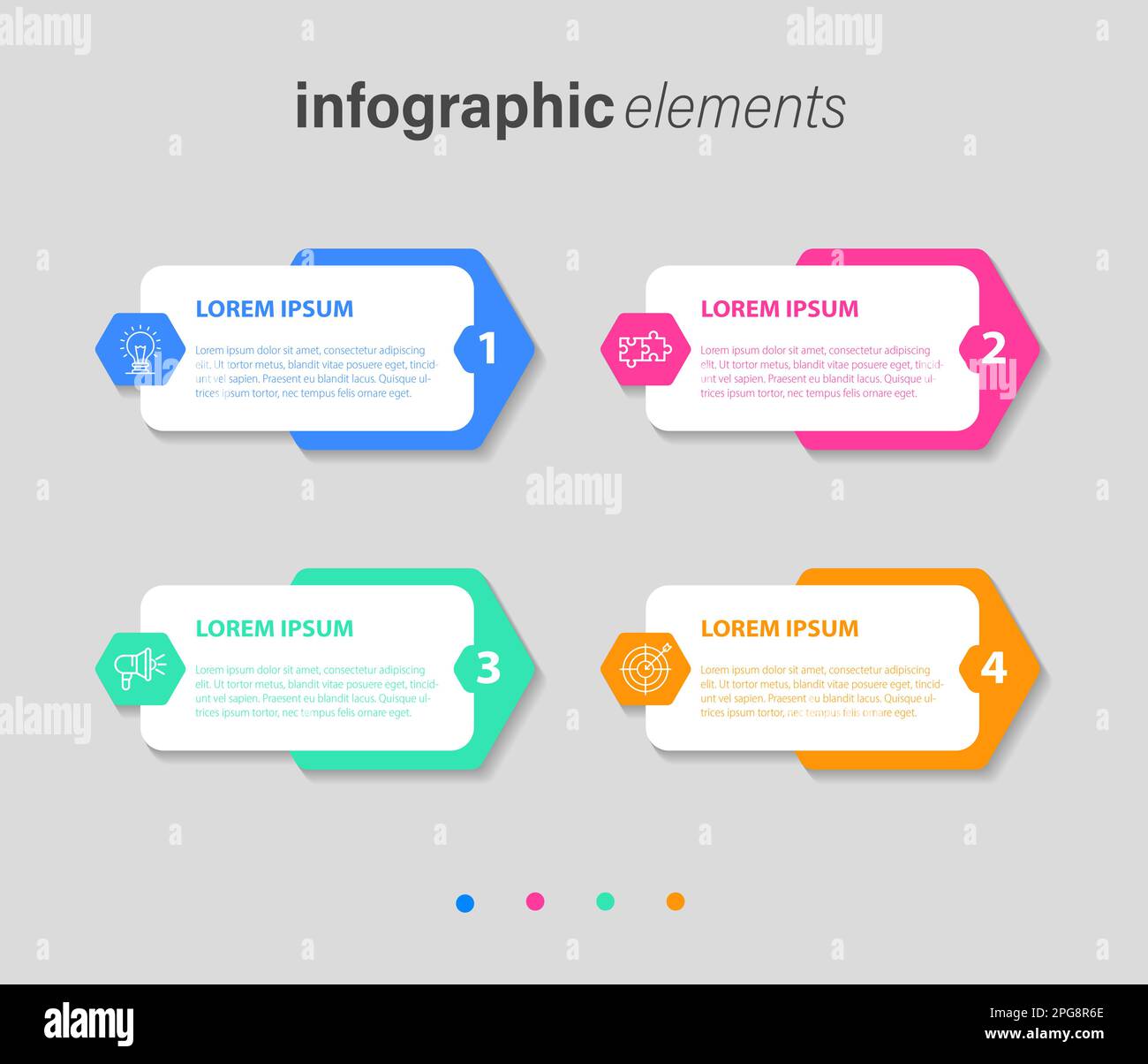 Vector Infographic label design template with icons and 4 options or ...