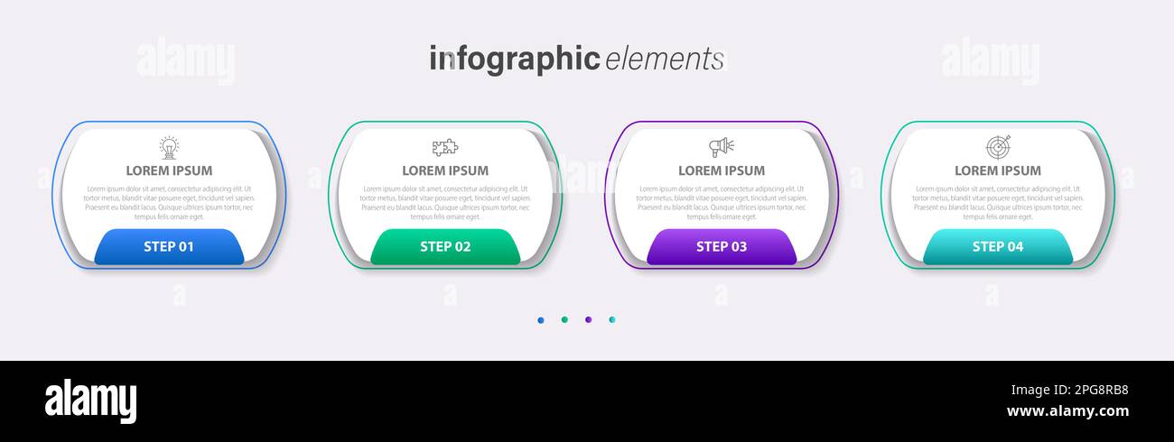 Vector Infographic label design template with icons and 4 options or ...