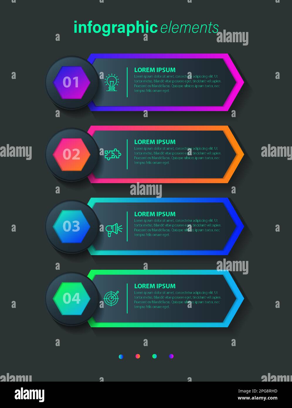 Vector Infographic label design template with icons and 4 options or ...