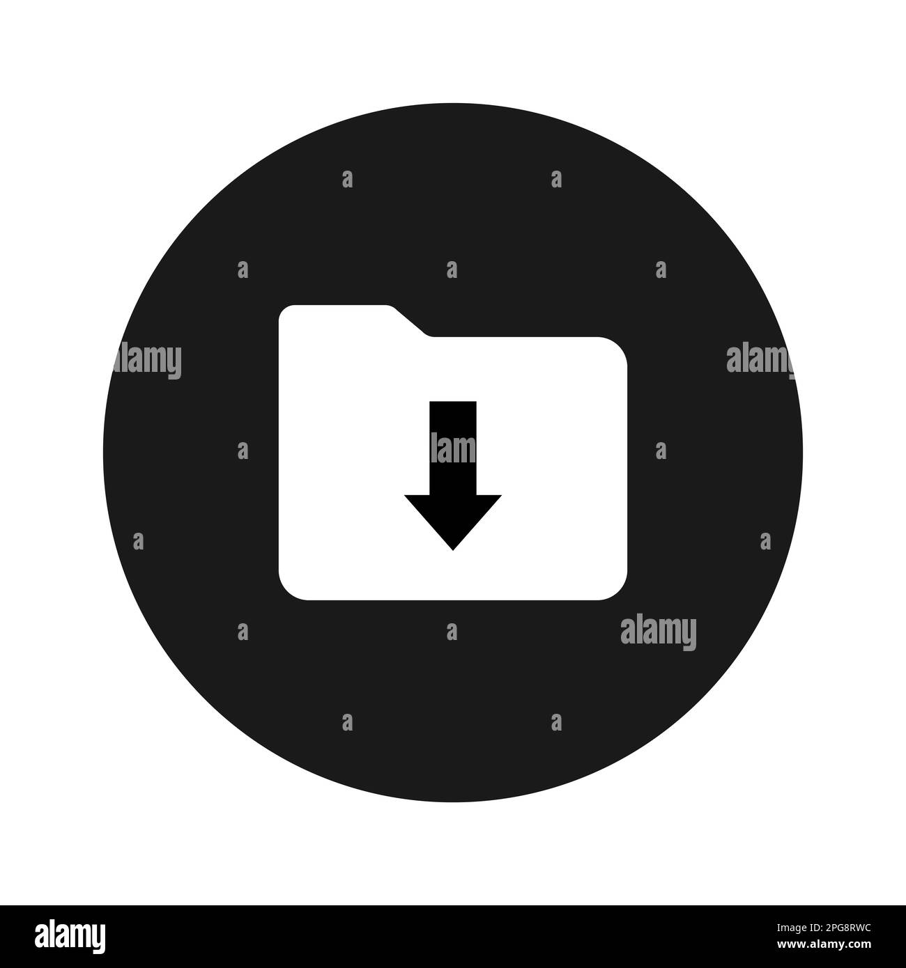 Download Folder Icon. Vector Illustration isolated on white background ...