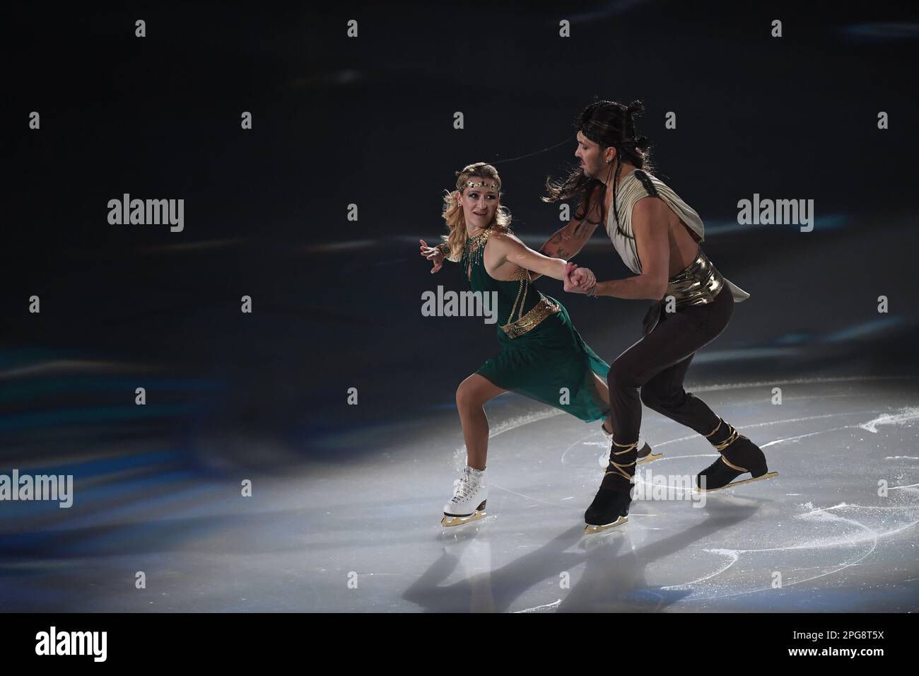 Moscow. Figure skaters Tatiana Volosozhar and Maxim Maxaim Trankov ...