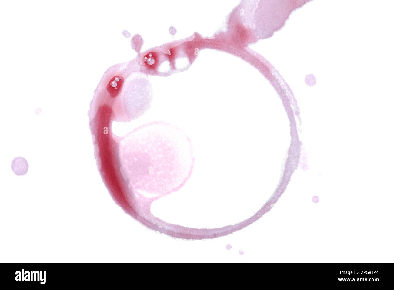 Red wine ring on white background, top view Stock Photo - Alamy