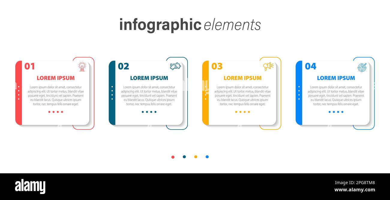 Vector Infographic label design template with icons and 4 options or ...