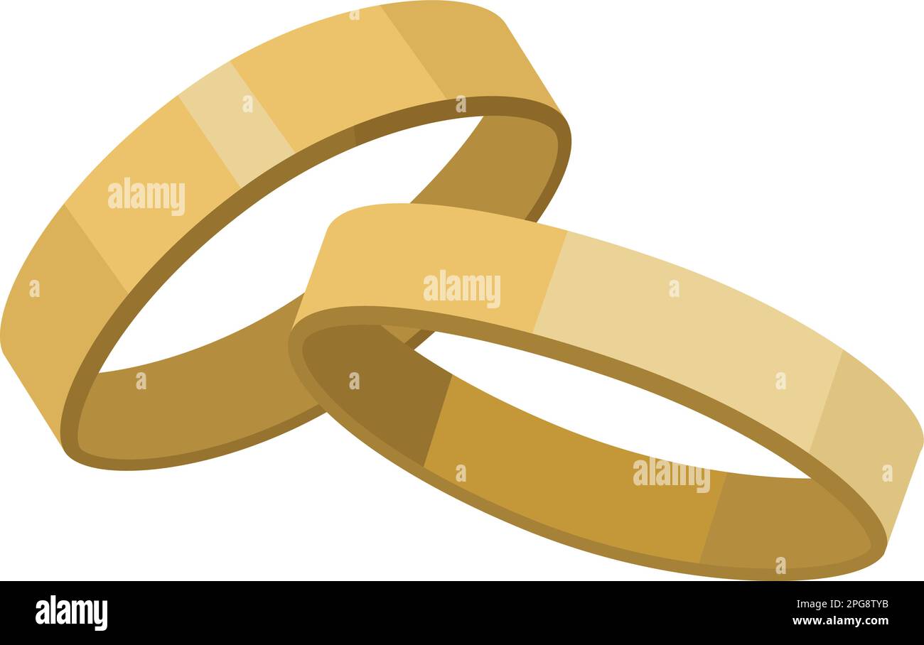 Two Rings Marriage Vector Illustration Stock Vector Image & Art - Alamy
