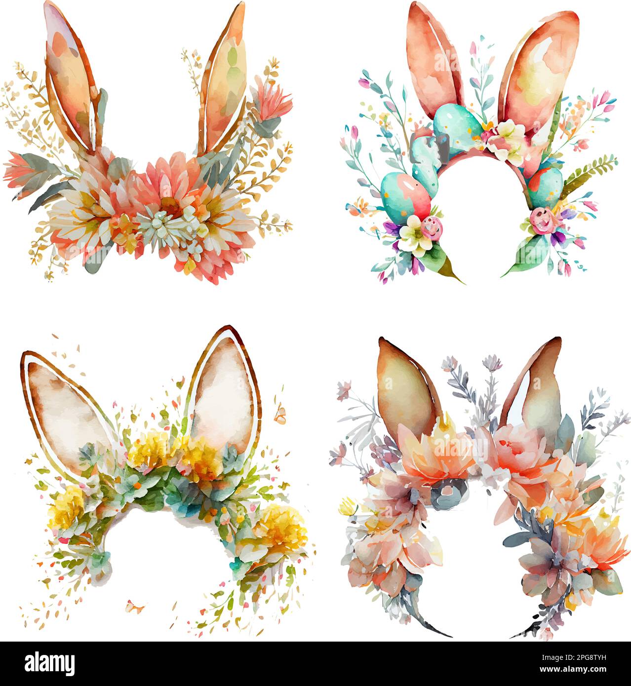 vector illustration of frame theme easter and spring isolate Stock ...