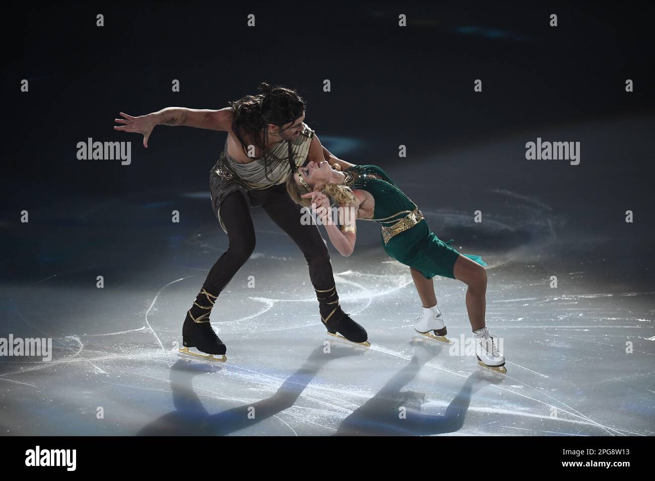 Moscow. Figure skaters Tatiana Volosozhar and Maxim Maxaim Trankov ...