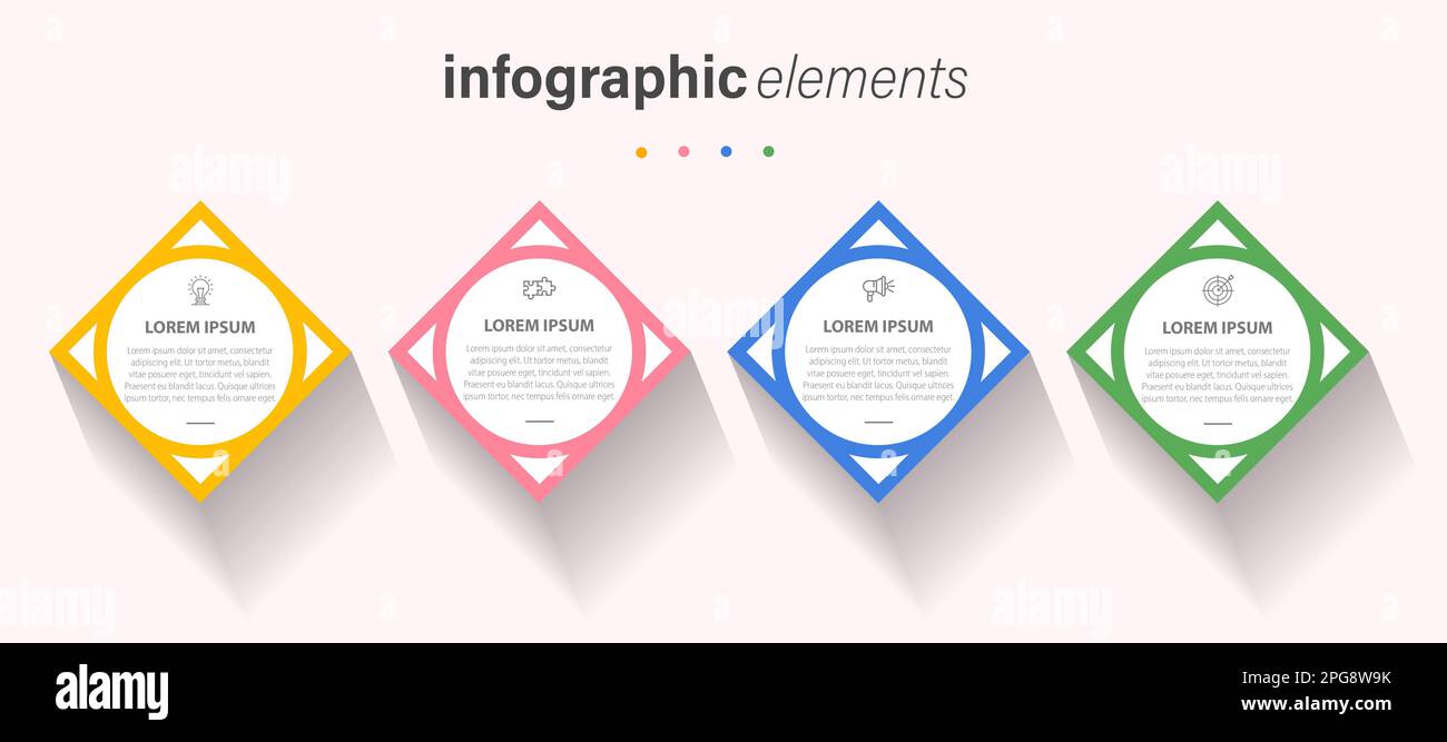 Vector Infographic label design template with icons and 4 options or ...